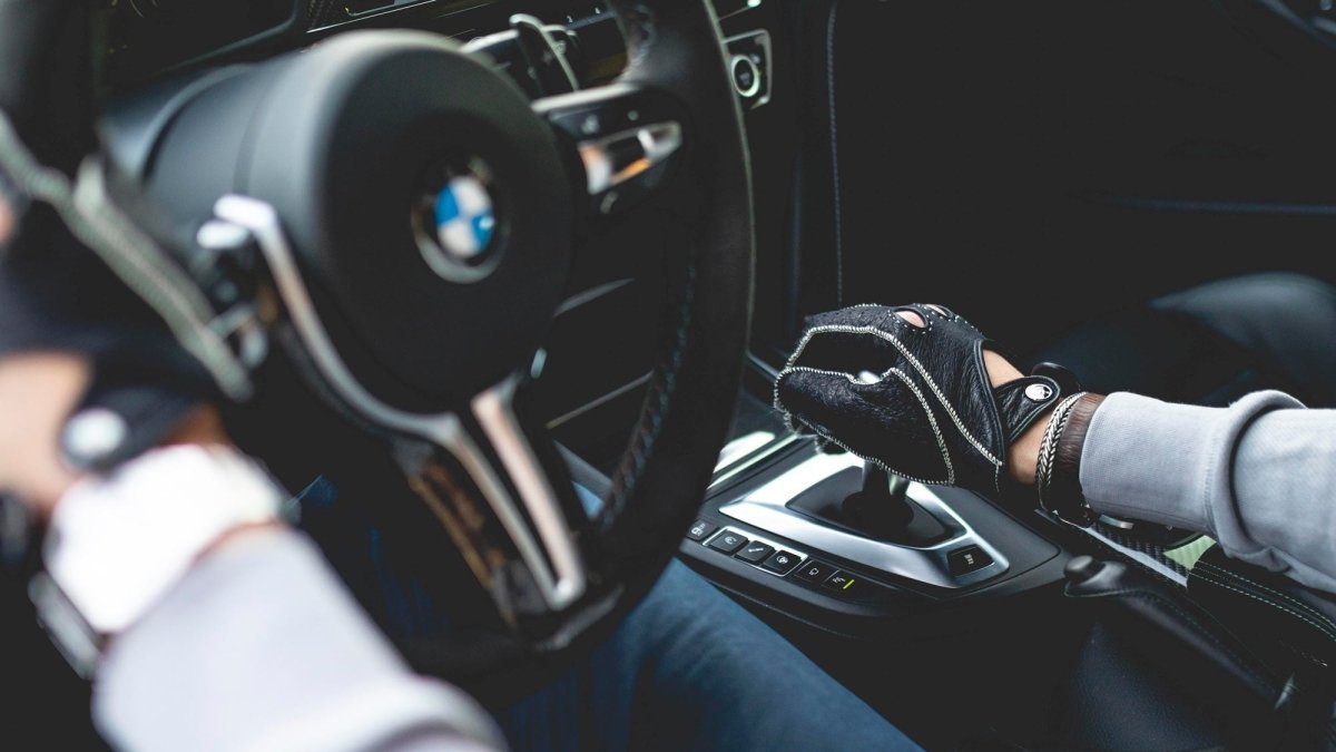 Modern men's leather driving gloves collection