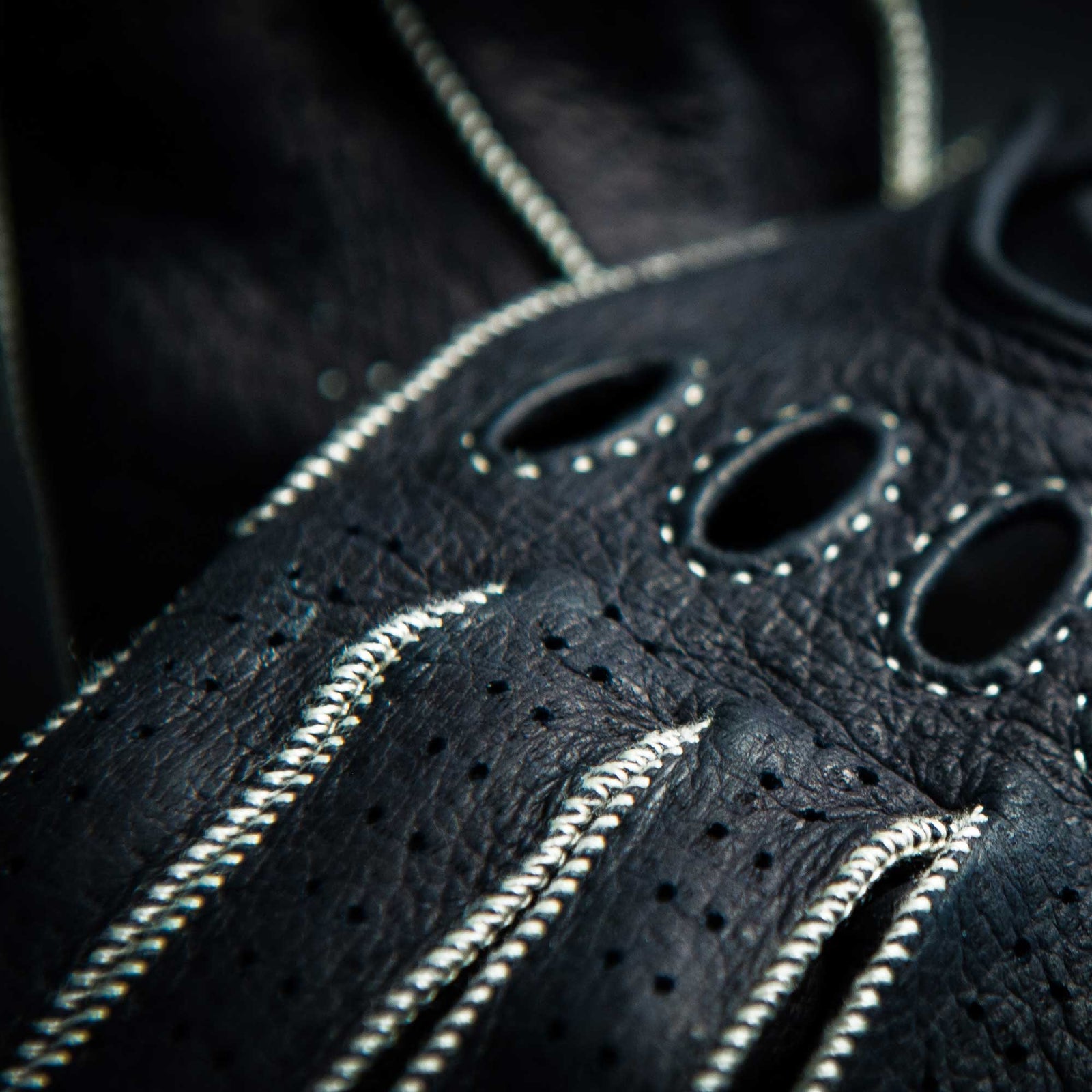 Blue white men's driving gloves - made on request